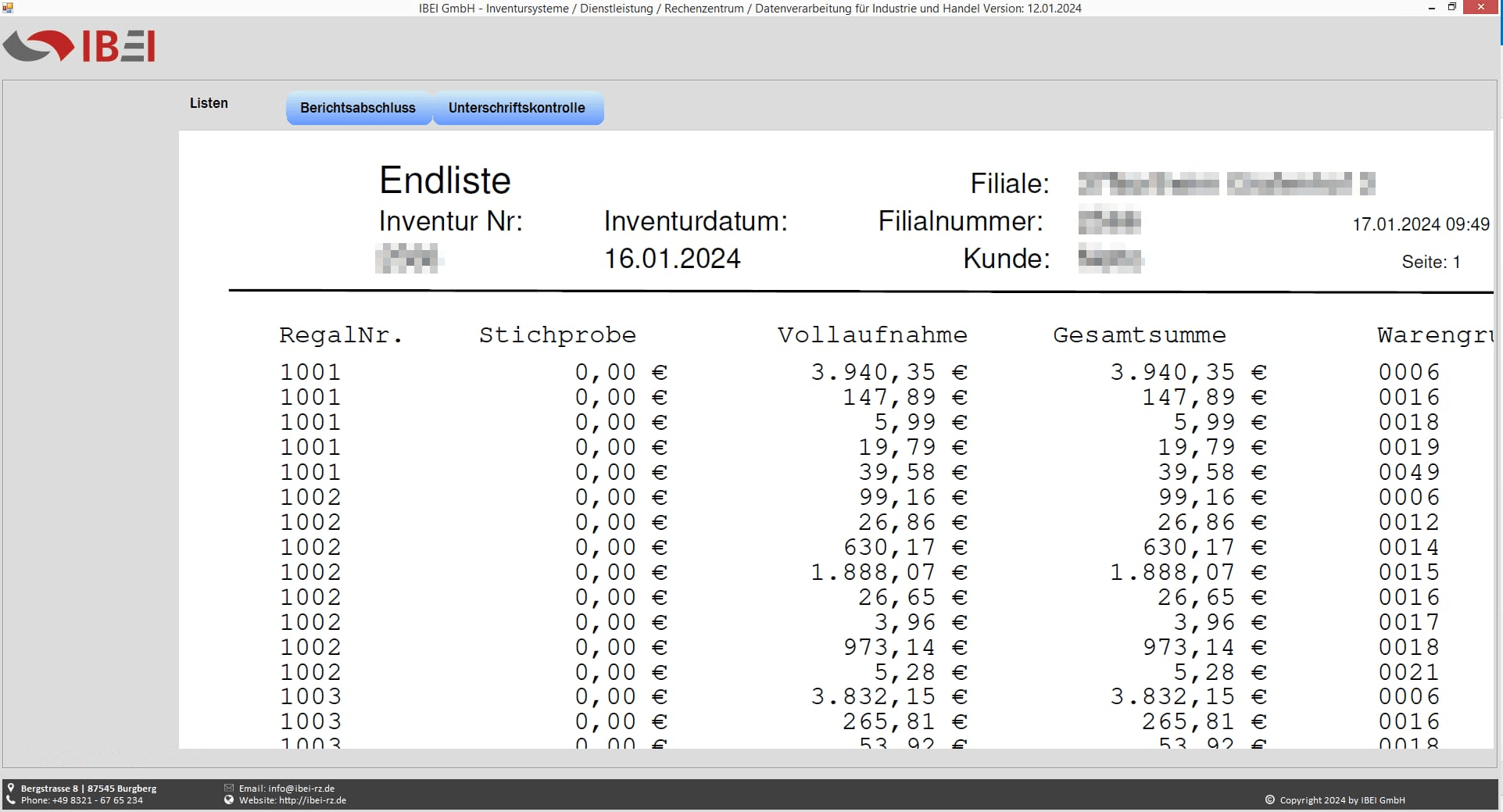Inventurlösung – IBEI GmbH